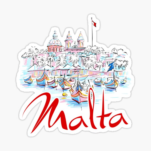 "Malta Souvenir" Sticker for Sale by AllWellia | Redbubble