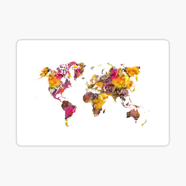 "World Map 2045" Sticker for Sale by JBJart | Redbubble