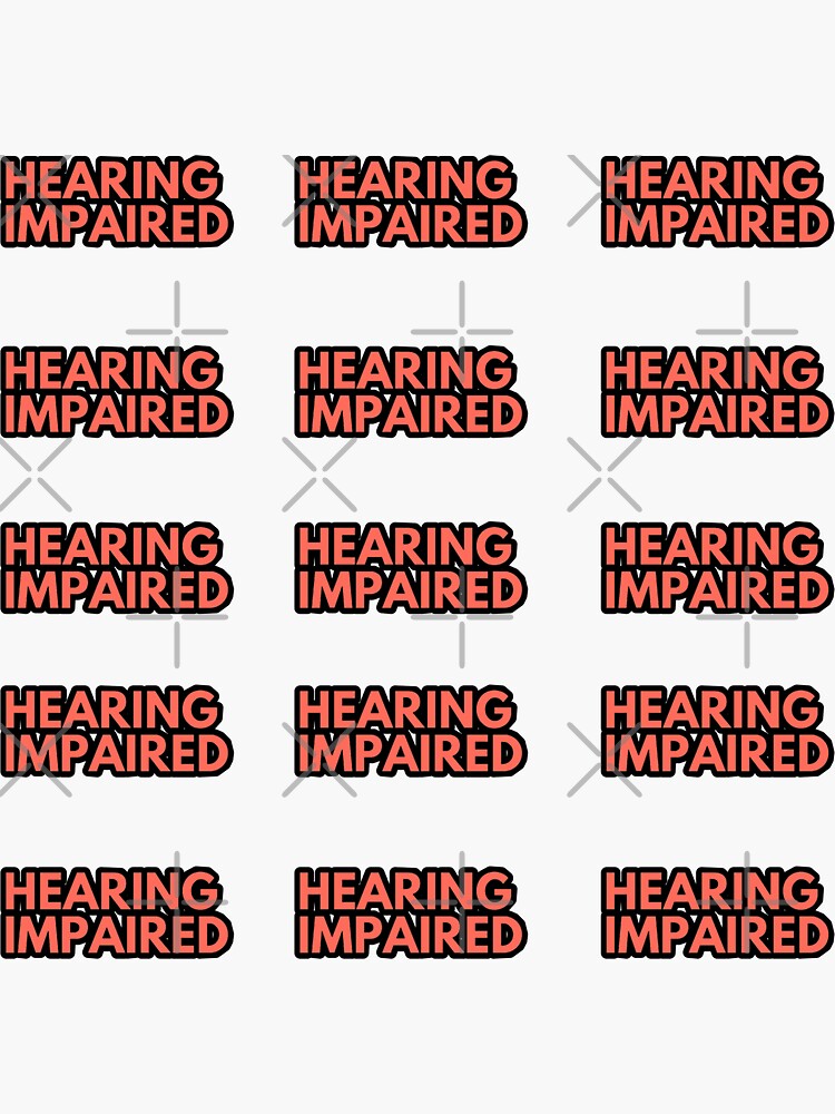 " Hearing impaired x15 sticker pack red" Sticker for Sale by Katedmz ...