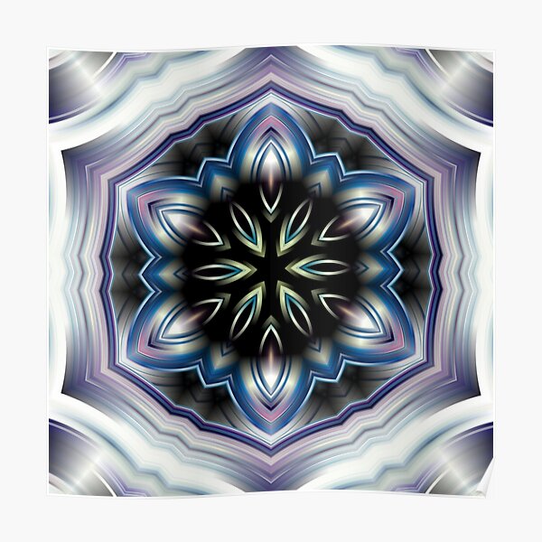 "Radioactive Flower - Aesthetic Art - Geometric Art" Poster by ...