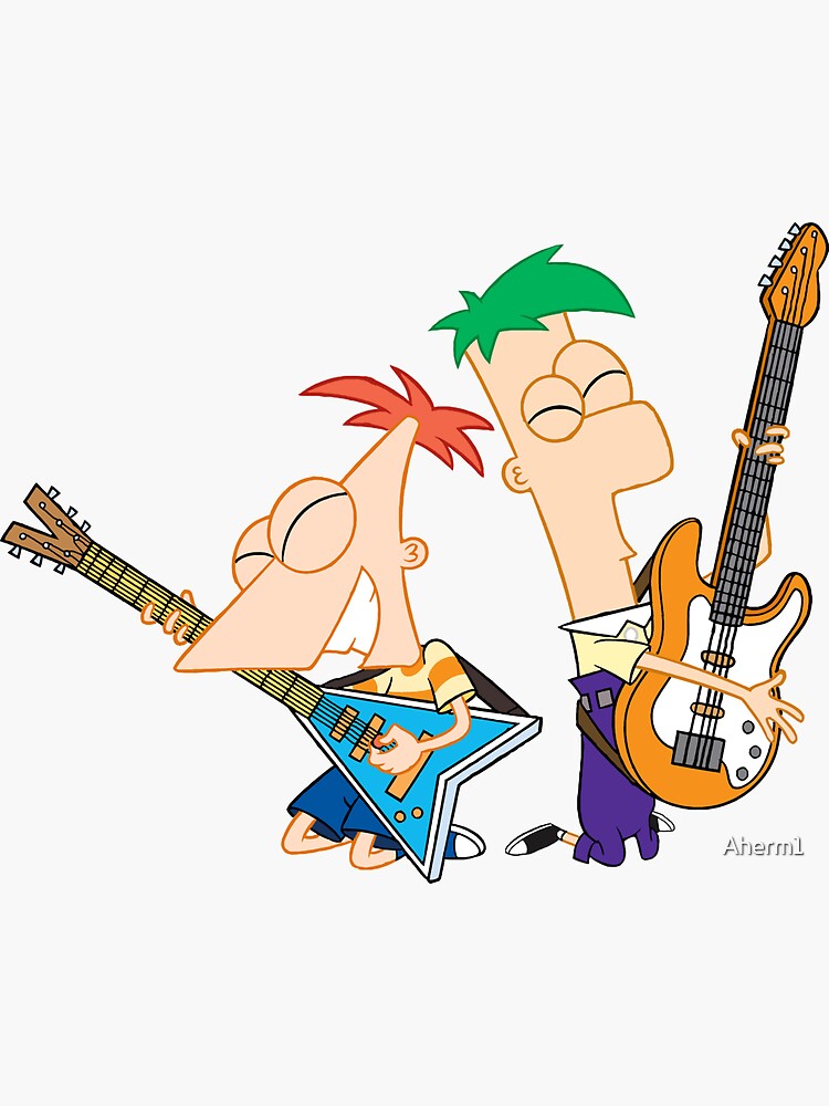 "Phineas and Ferb" Sticker for Sale by Aherm1 | Redbubble