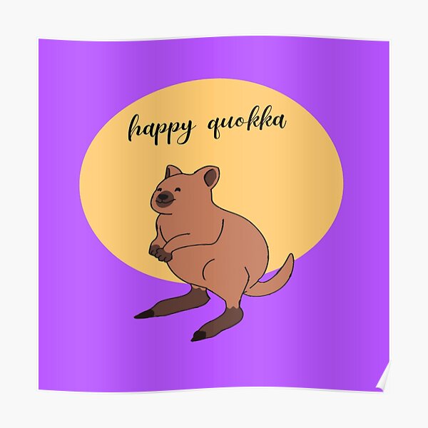 "Happy quokka welcoming hug Sticker & t-shirts & hoodies" Poster by ...