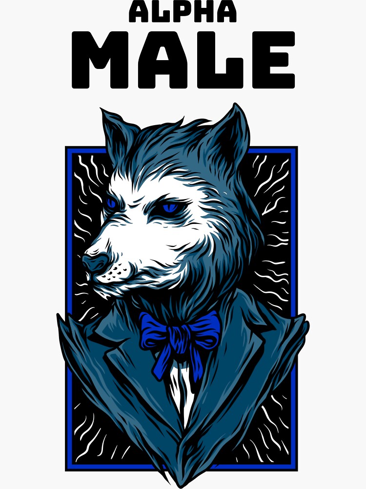 "Alpha Male" Sticker for Sale by capaa | Redbubble