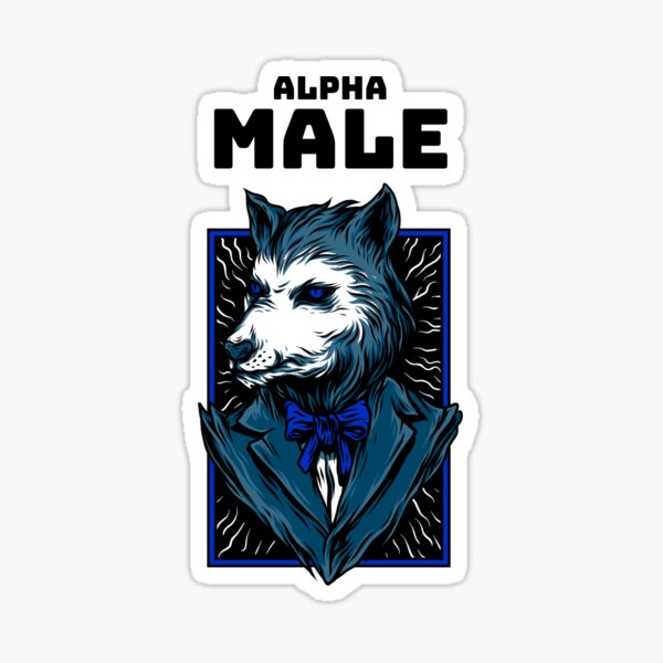 "Alpha Male" Sticker for Sale by capaa | Redbubble