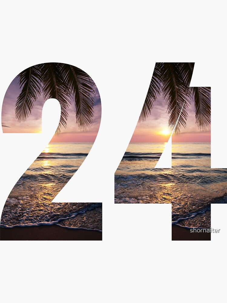"24" Sticker for Sale by shornaiter | Redbubble