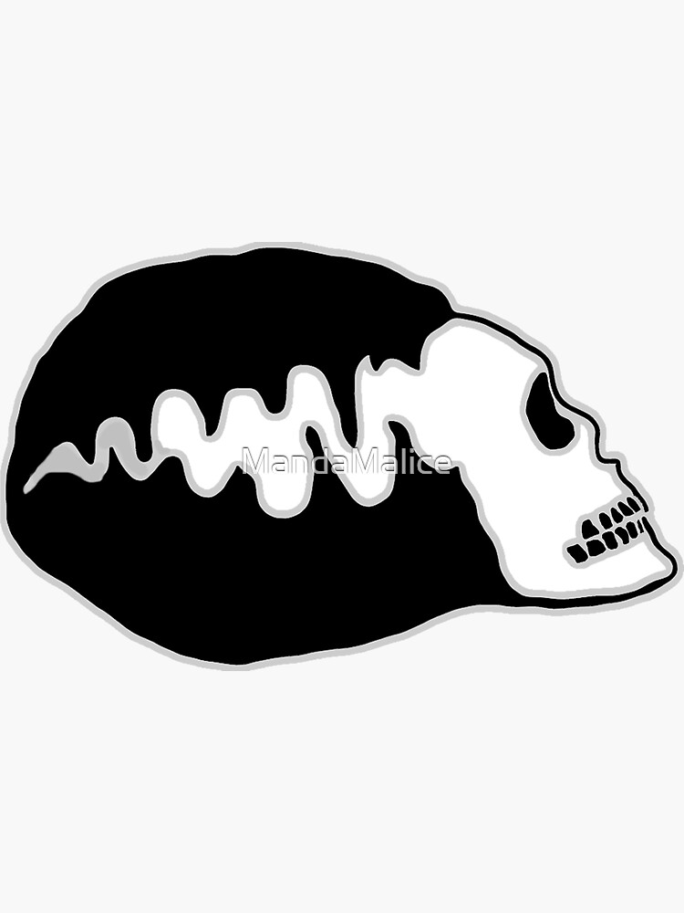 "Bride Skull" Sticker for Sale by MandaMalice | Redbubble