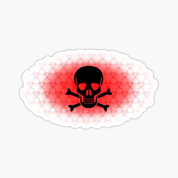 "Toxic Biohazard - Red" Sticker by jc007 | Redbubble
