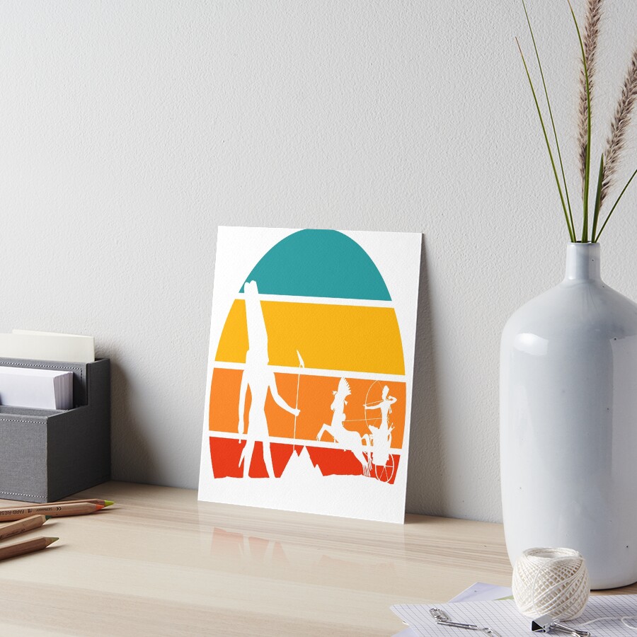 "Vintage Retro Sun Egyptian god,Warrior, Pyramids." Art Board Print by ...