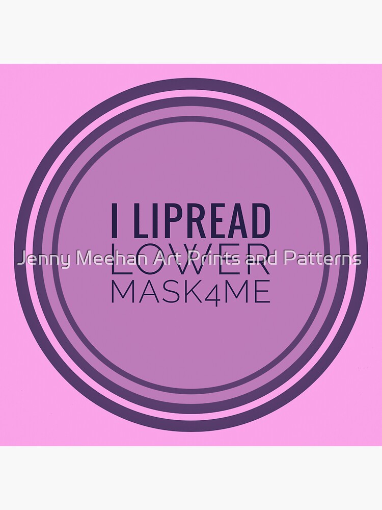 "Pinky Purple Deaf/deaf/Hard of Hearing Deaf Awareness Mask " Sticker ...