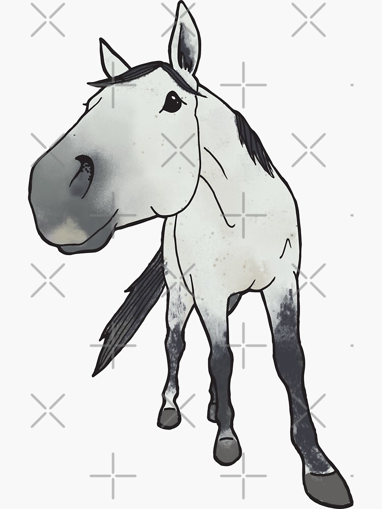 "Artex - Grey Quarter Horse" Sticker for Sale by HowdyDoodles | Redbubble