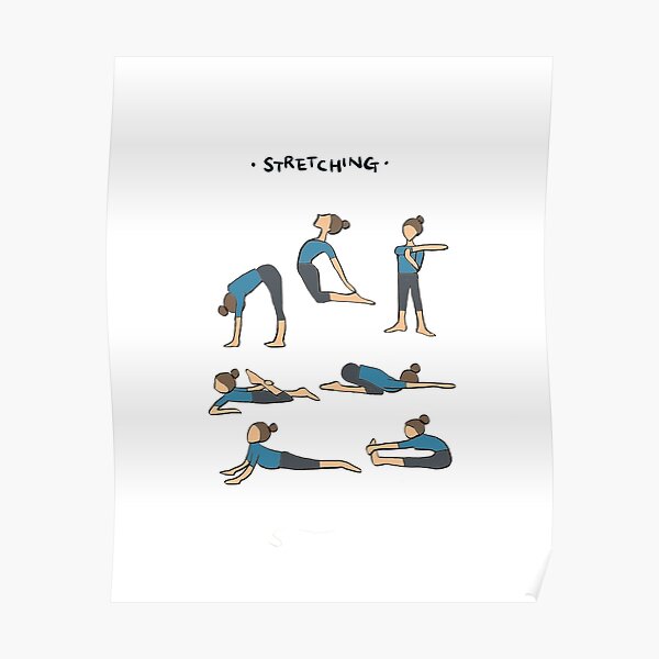 "7 Ways of Stretching, Daily Routine" Poster for Sale by SHiNStudio ...