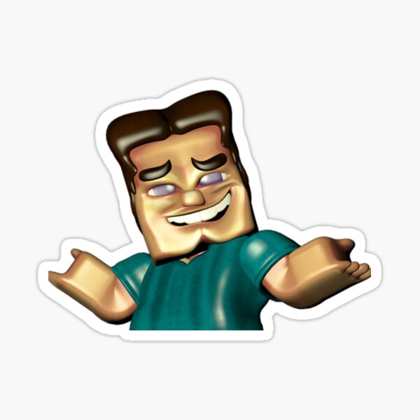 "Grotesque Steve skin high quality 4k" Sticker by Geempah | Redbubble