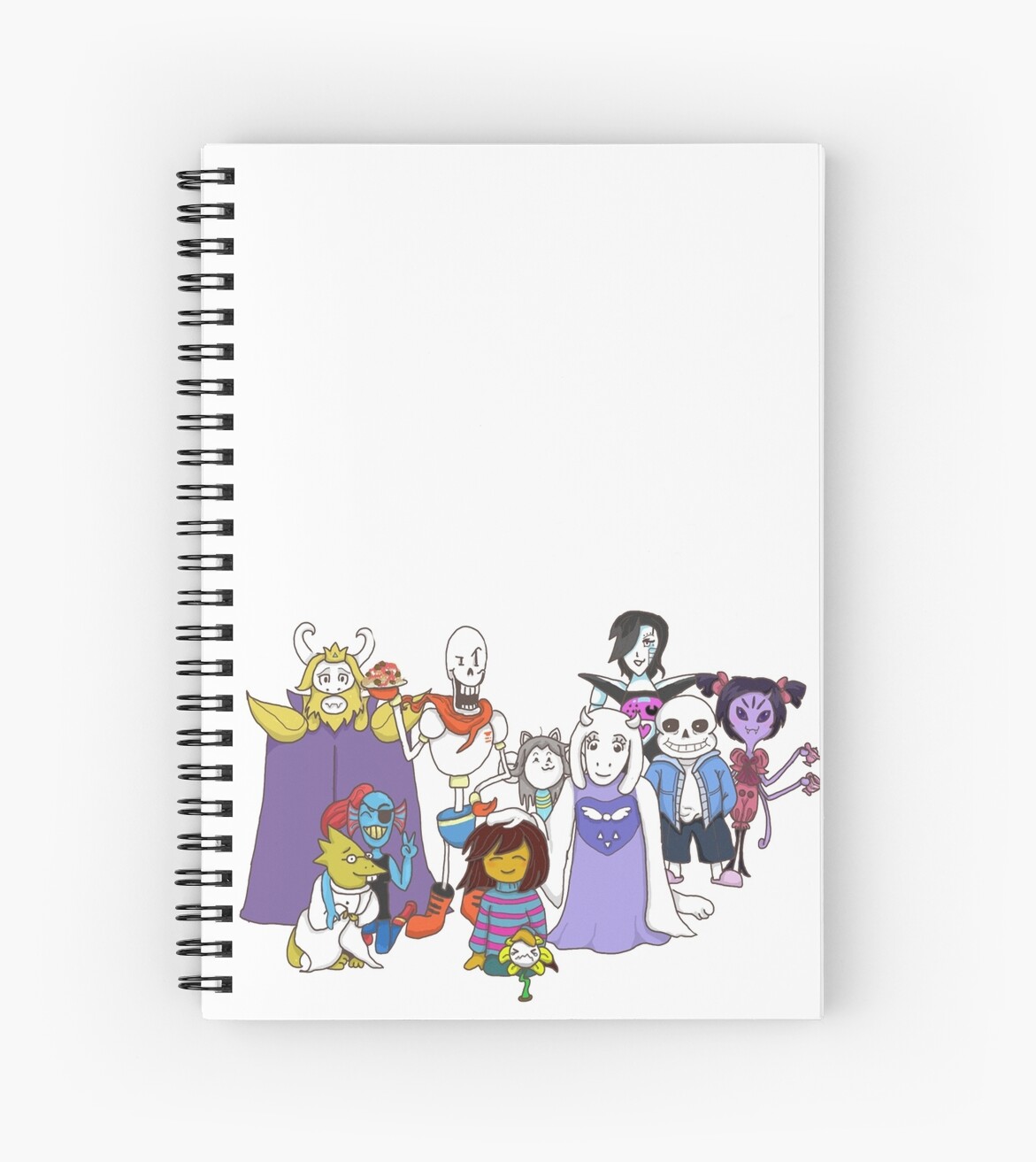 "Undertale characters fanart" Spiral Notebooks by Aderyn | Redbubble