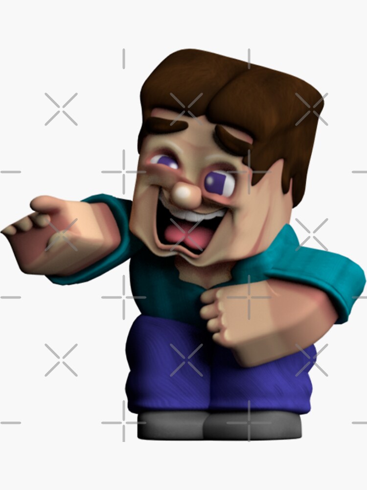 "Grotesque Steve skin high quality 4k" Sticker by Geempah | Redbubble