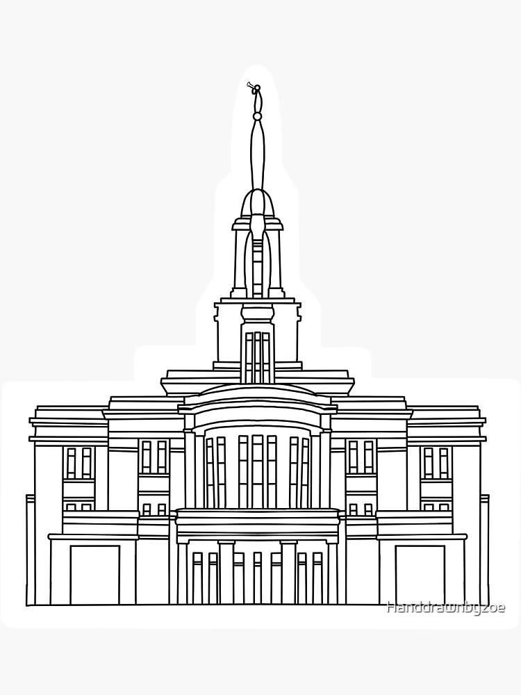 "Payson lds temple" Sticker for Sale by Handdrawnbyzoe | Redbubble