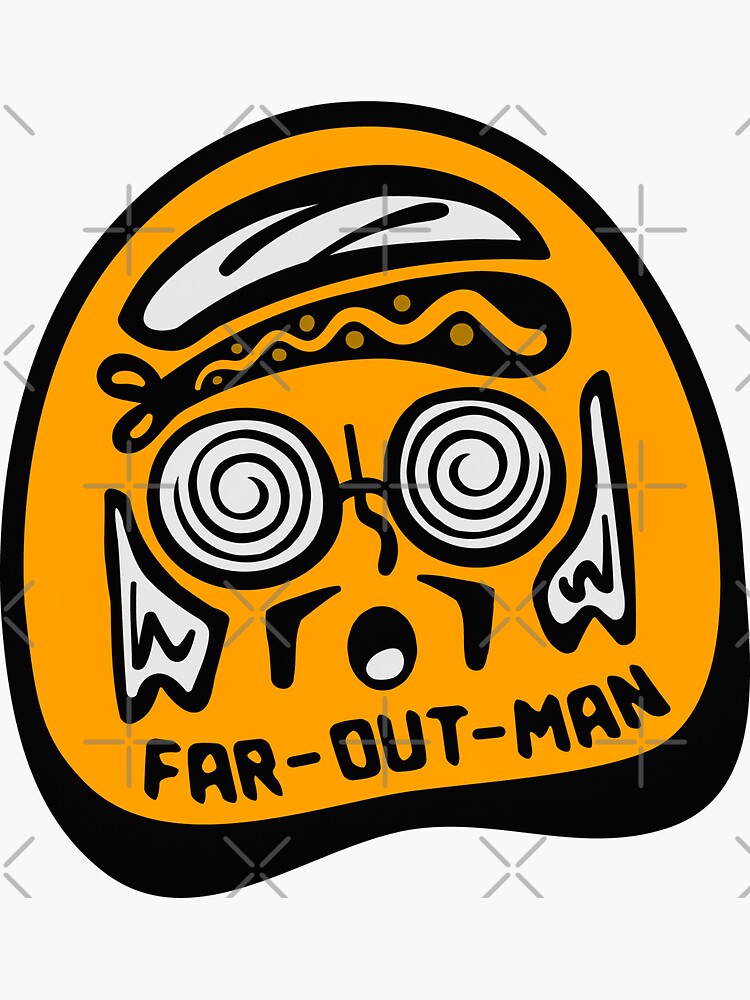"Far-Out-Man / Trippy Hippie" Sticker for Sale by Huemane | Redbubble