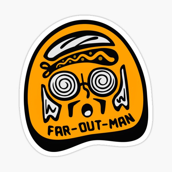 "Far-Out-Man / Trippy Hippie" Sticker for Sale by Huemane | Redbubble