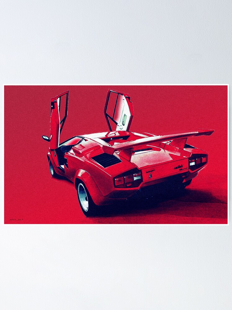 "Countach" Poster by Alt_ Illustrations | Redbubble