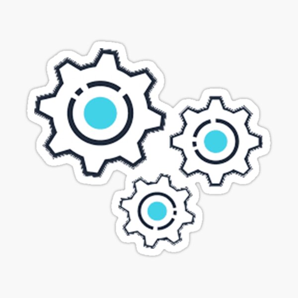 "COG wheel design" Sticker for Sale by Sachin640 | Redbubble