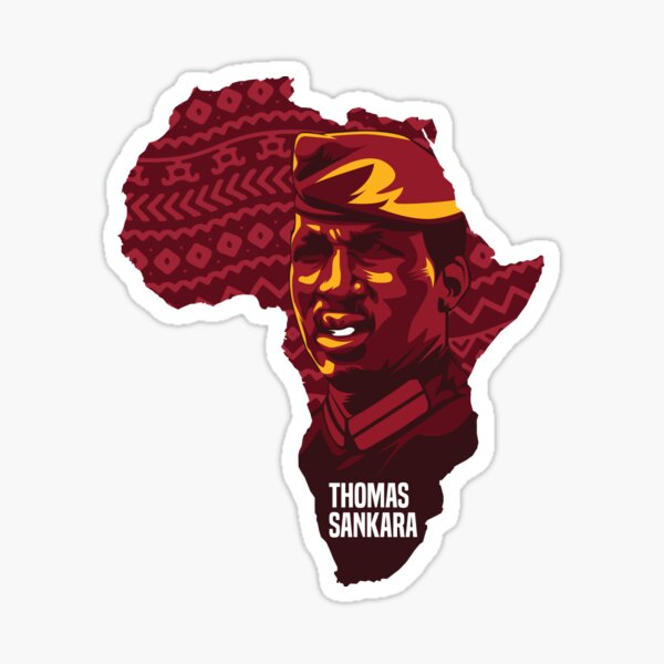"Thomas Sankara African Revolutionaries" Sticker for Sale by IammaroonX ...