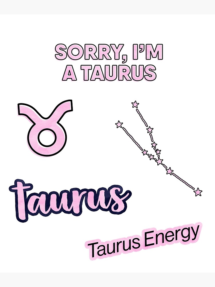 "pink painted taurus zodiac symbol pack" Art Print by thepackmachine ...