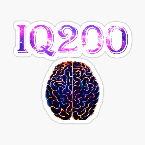 "Let the world now about your IQ" Sticker by AestheticHood | Redbubble