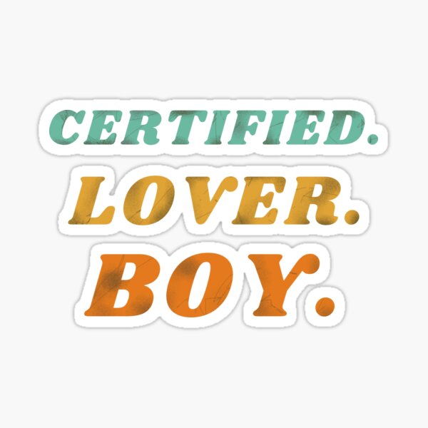 "Certified Lover Boy Vintage Retro Distressed Design" Sticker for Sale ...