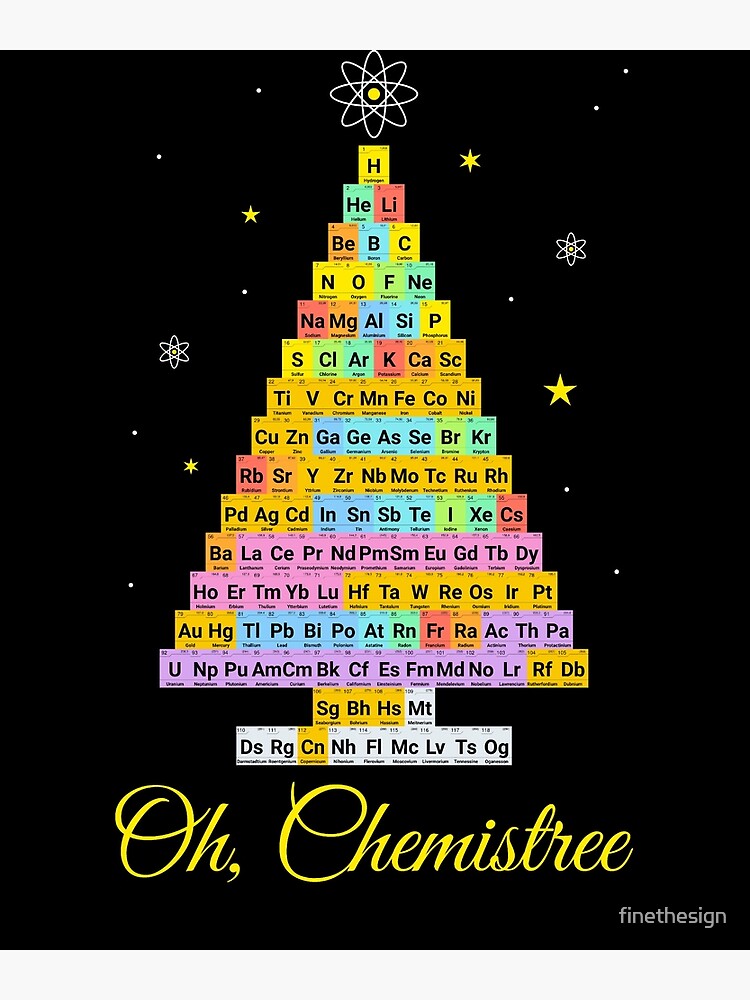 Póster con la obra «Oh Chemistree Tabla periódica Química Árbol de ...