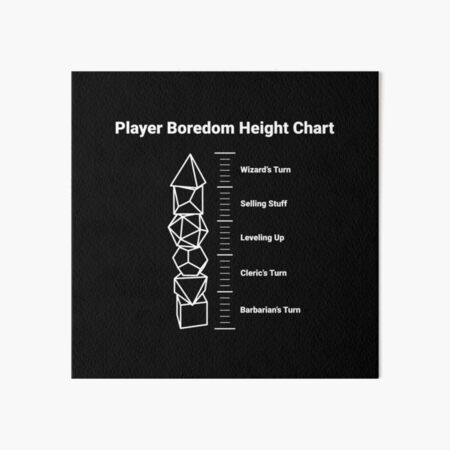 "Player Boredom Dice Stacking Dnd" Art Board Print for Sale by ...