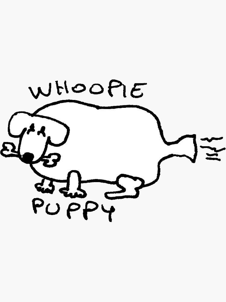 "Whoopie Puppy" Sticker by herb-the-alien | Redbubble