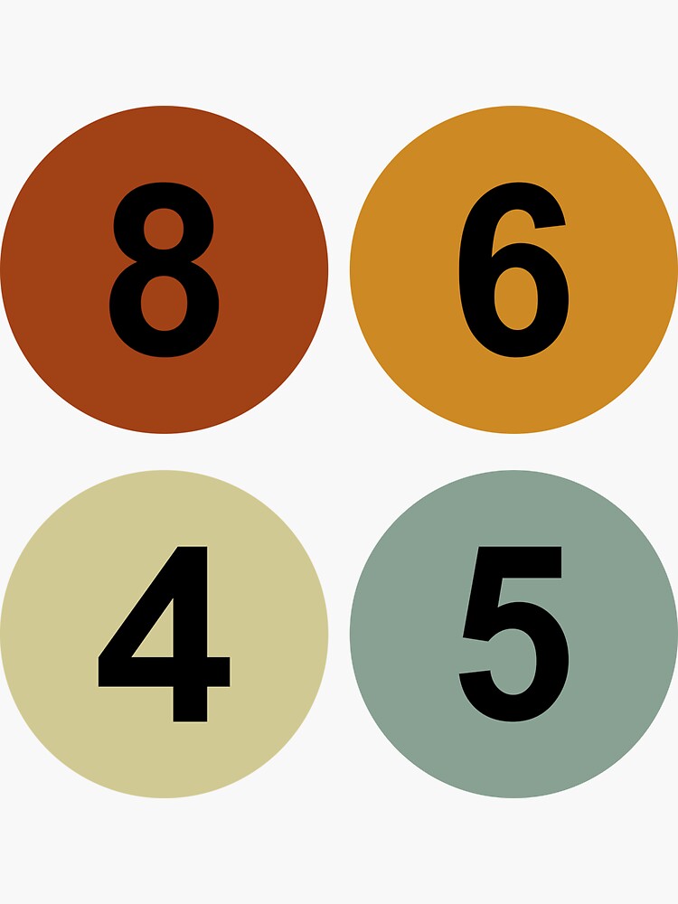 "8645" Sticker for Sale by IMANI00 | Redbubble