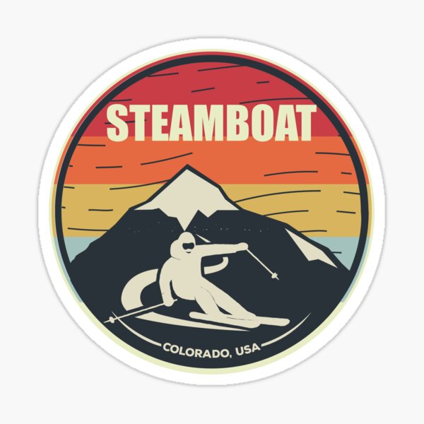 "Retro Skiing Steamboat Colorado USA" Sticker for Sale by Dan66 | Redbubble