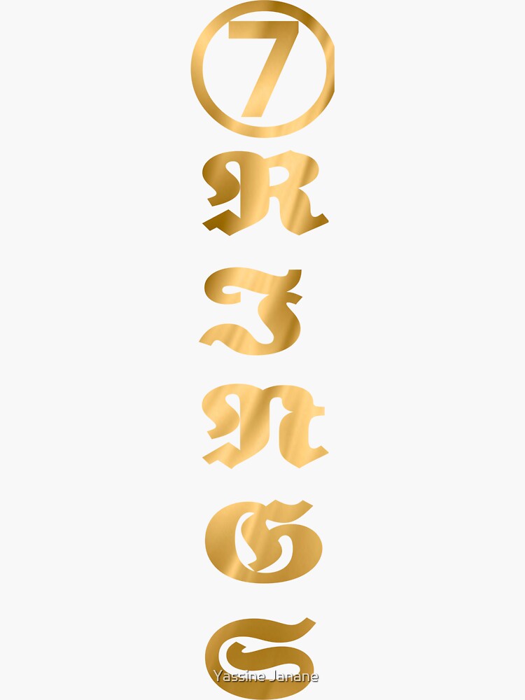 "7 Rings " Sticker for Sale by JananeYassine | Redbubble