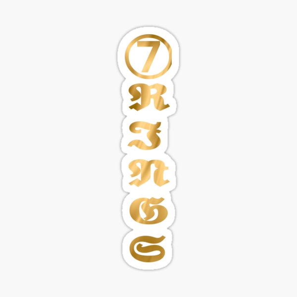 "7 Rings " Sticker for Sale by JananeYassine | Redbubble