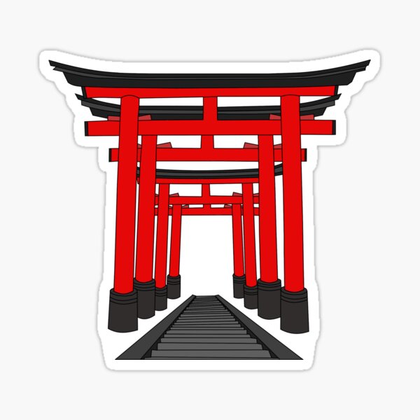 "Fushimi Inari Taisha - Torri Inspired Art" Sticker by RooftopRookie ...