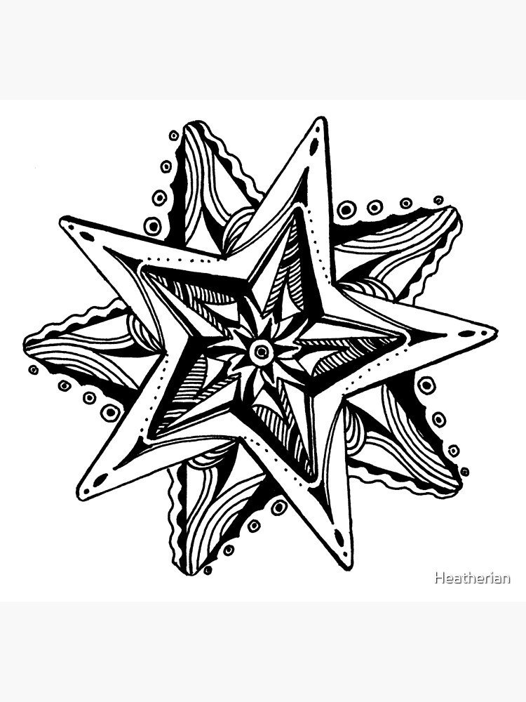 Póster «Star Tangles 4 Black Lines - Aussie Tangle por Heather - Ver ...