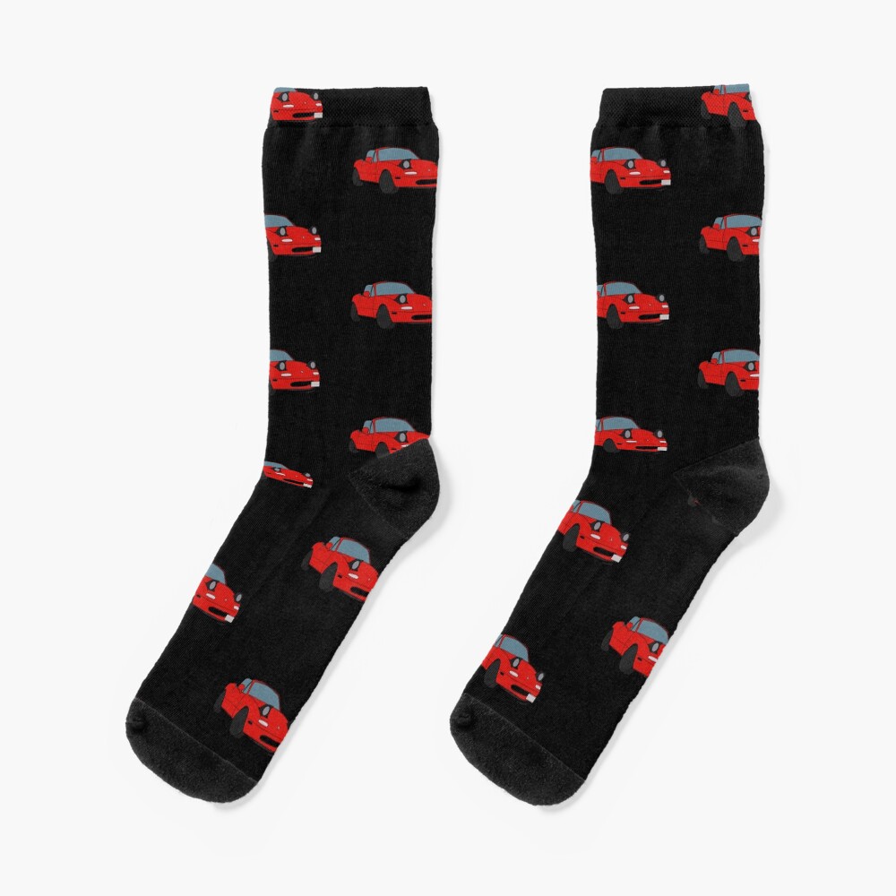 "Mazda Miata mx5 1990 red" Socks for Sale by MartiiiLave | Redbubble