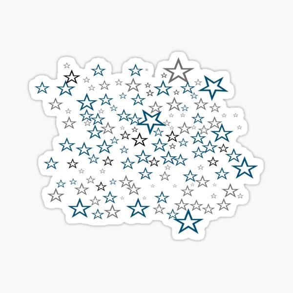 "Stars Set In Blue And Black " Sticker by AYACHI90 | Redbubble