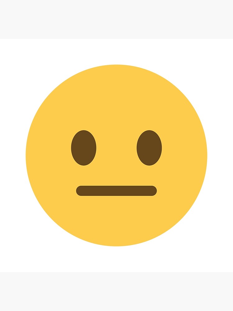 "Neutral Face" Poster by Stitchmoji | Redbubble