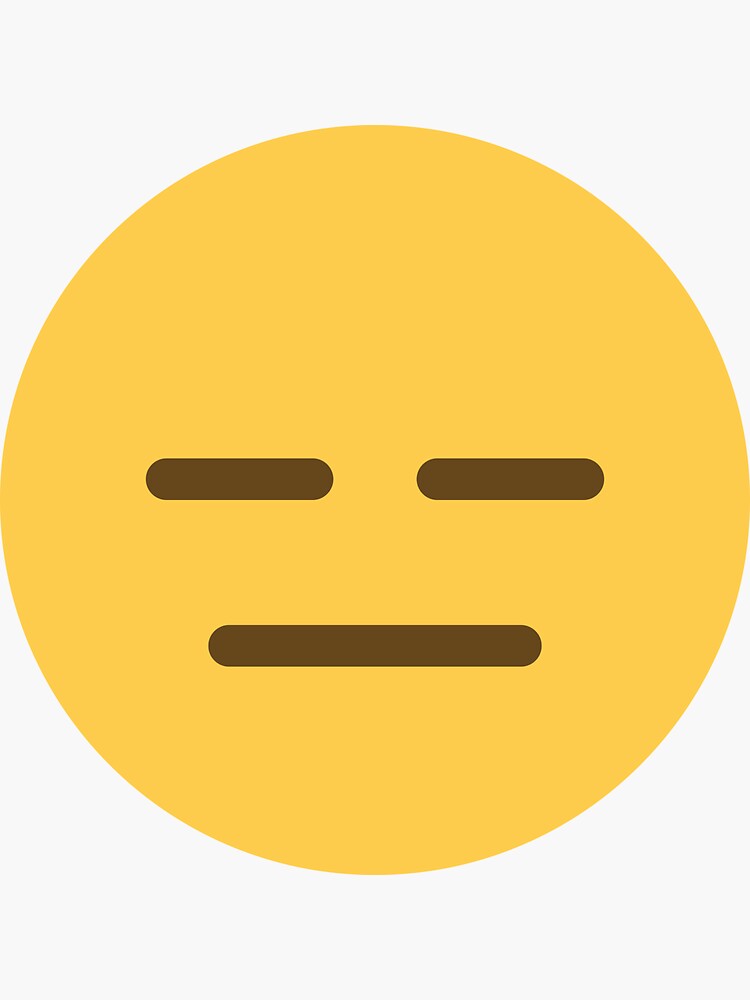 "Expressionless Face" Sticker by Stitchmoji | Redbubble