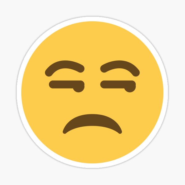 "Unamused Face" Sticker by Stitchmoji | Redbubble
