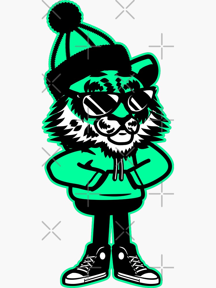 "Tiger Pimp Boy Aesthetic " Sticker for Sale by VaniniLuxury | Redbubble