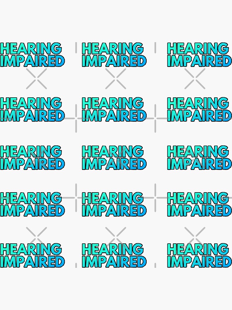 "Hearing impaired x15 sticker pack blue radiant" Sticker for Sale by ...