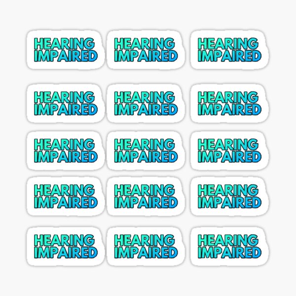 "Hearing impaired x15 sticker pack blue radiant" Sticker for Sale by ...