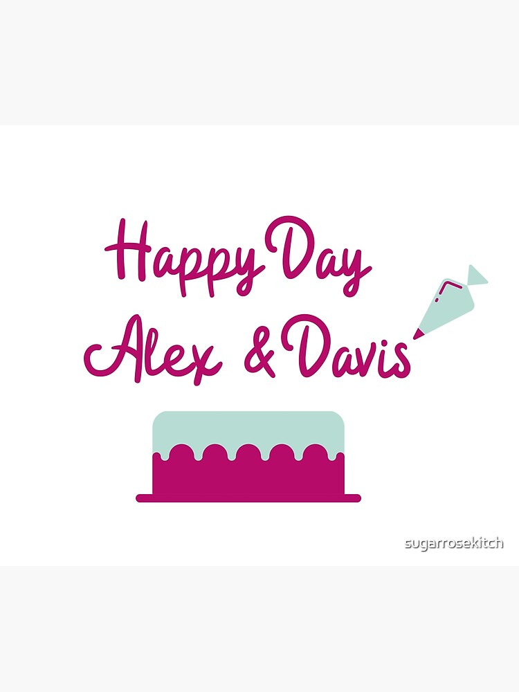 "Happy Day Alex & Davis" Shower Curtain for Sale by sugarrosekitch ...