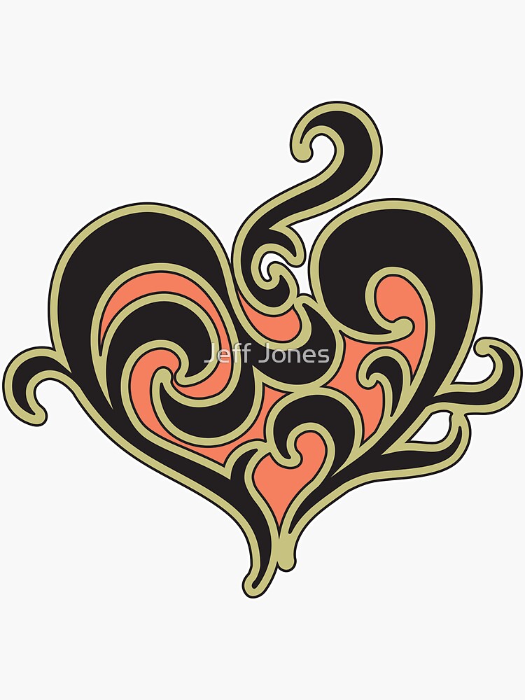 "Gothic Love Heart " Sticker by jeff-jones | Redbubble