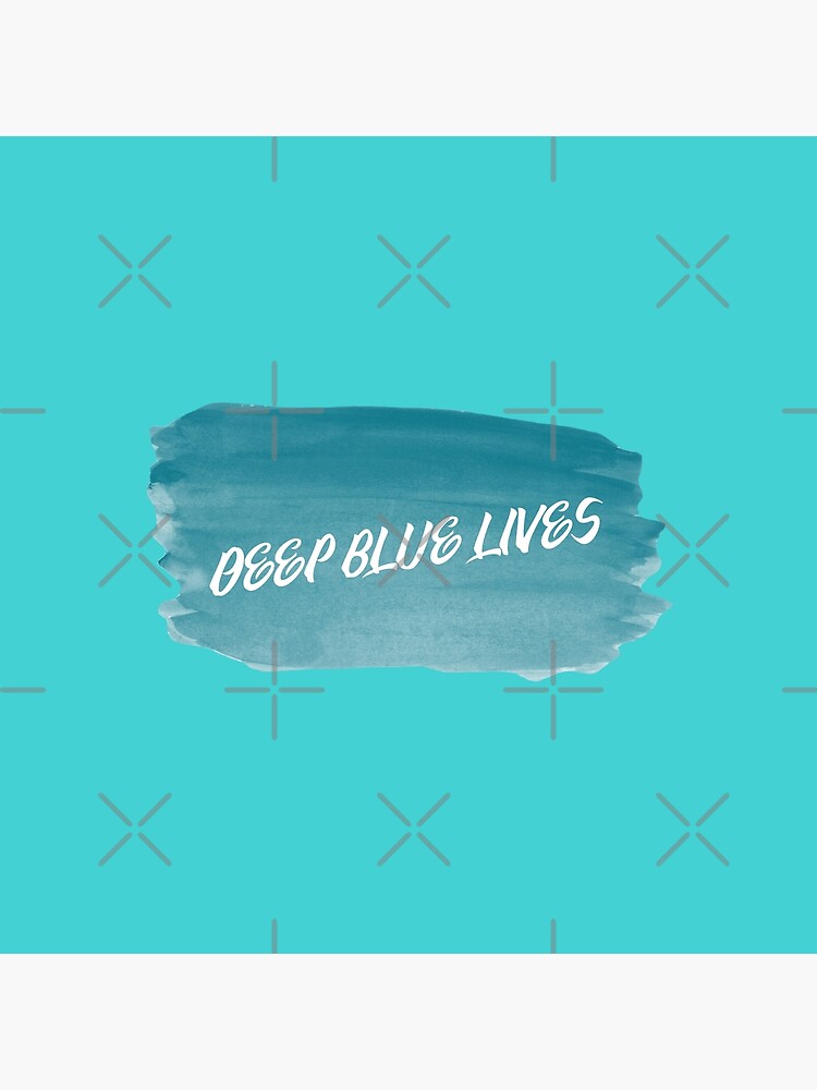 "Watercolor Deep Blue Lives Logo " Poster for Sale by VaniniLuxury ...