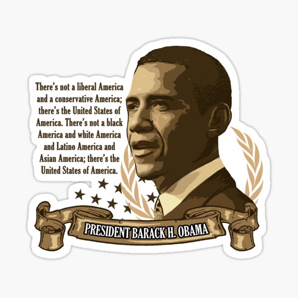 "President Barack Obama" Sticker for Sale by WearThePositive | Redbubble