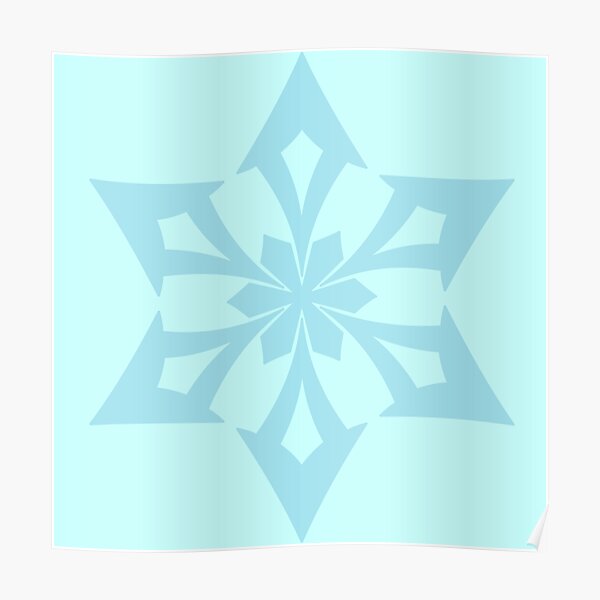 "Genshin Impact Cryo Element" Poster for Sale by chaiimu | Redbubble