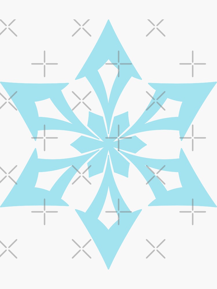 "Genshin Impact Cryo Element" Sticker for Sale by chaiimu | Redbubble